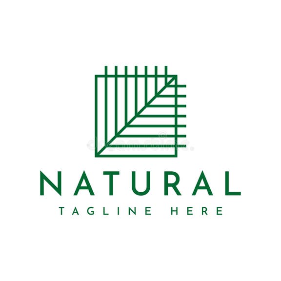 Square leaf logo design stock vector. Illustration of landscape - 253718459