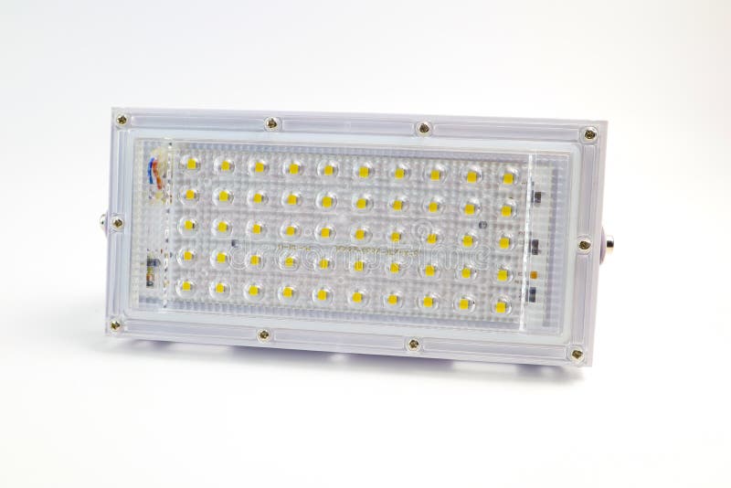 Square LED Light Device on a White Background Stock Photo - Image of ...
