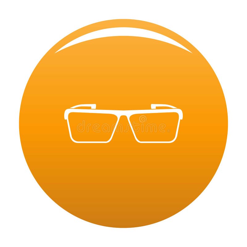 Square Lens Icon Vector Orange Stock Vector - Illustration of ...