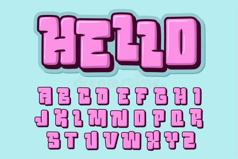 Square Letter Alphabet Vector Isolated Font Stock Vector - Illustration ...