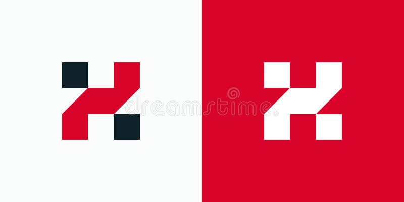 Square Letter H Initial Vector Logo Design Stock Vector - Illustration ...