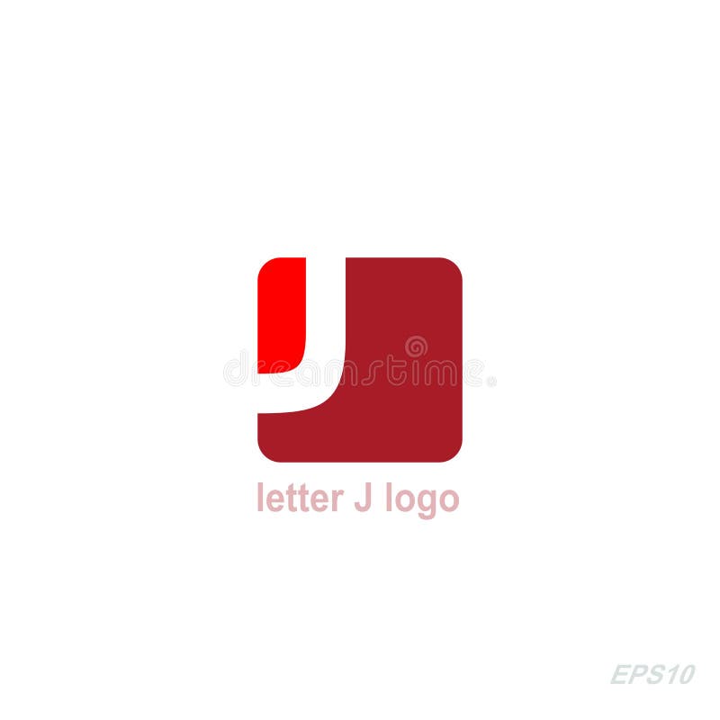 Letter J Logo Vector, Square Design Stock Vector - Illustration of ...