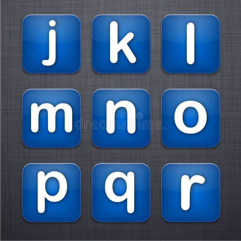 Square Letter Modern App Icons. Stock Vector - Illustration of single ...