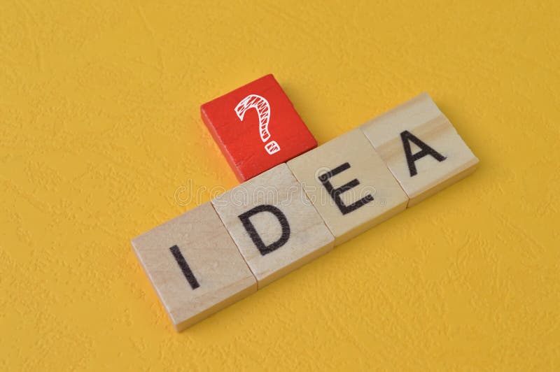 Square Letters with Text IDEA and Question Mark Symbol Stock Image ...