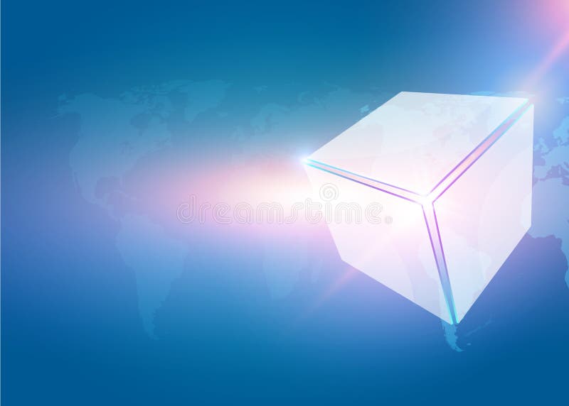 Square Light Box Abstract on Blue Sky Space Background Stock Vector ...