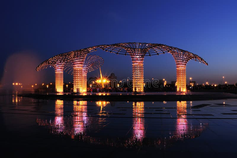 Square lighting building stock photo. Image of travel - 15210076