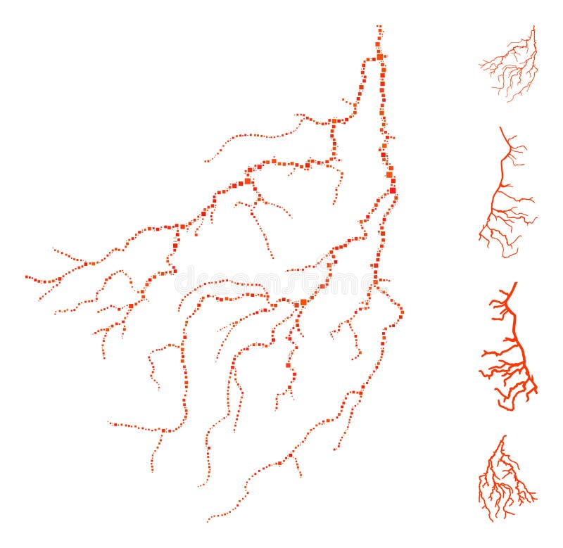 Square Lightning Icon Vector Mosaic Stock Vector - Illustration of ...