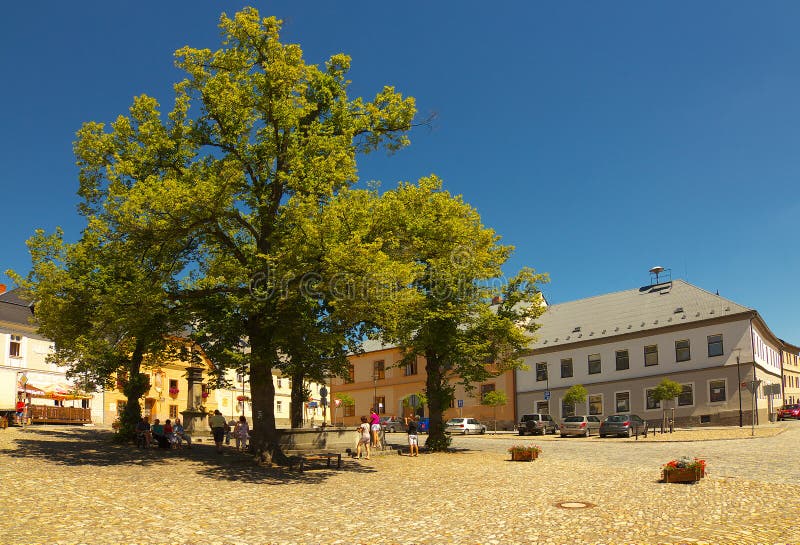 Square with lime tree editorial photo. Image of bohemian - 60762556