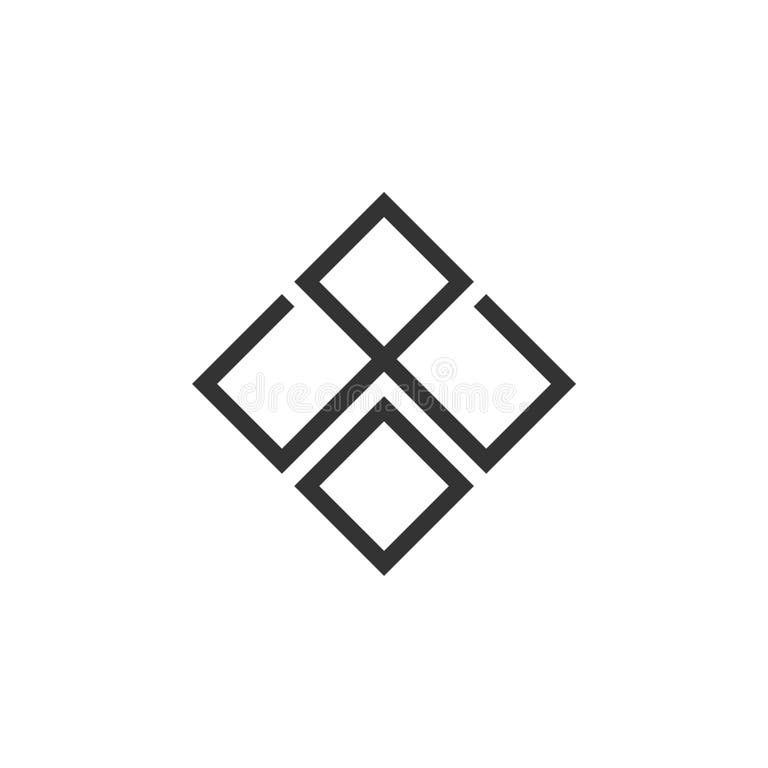 Square Line Logo Template Illustration Design. Vector EPS 10 Stock ...