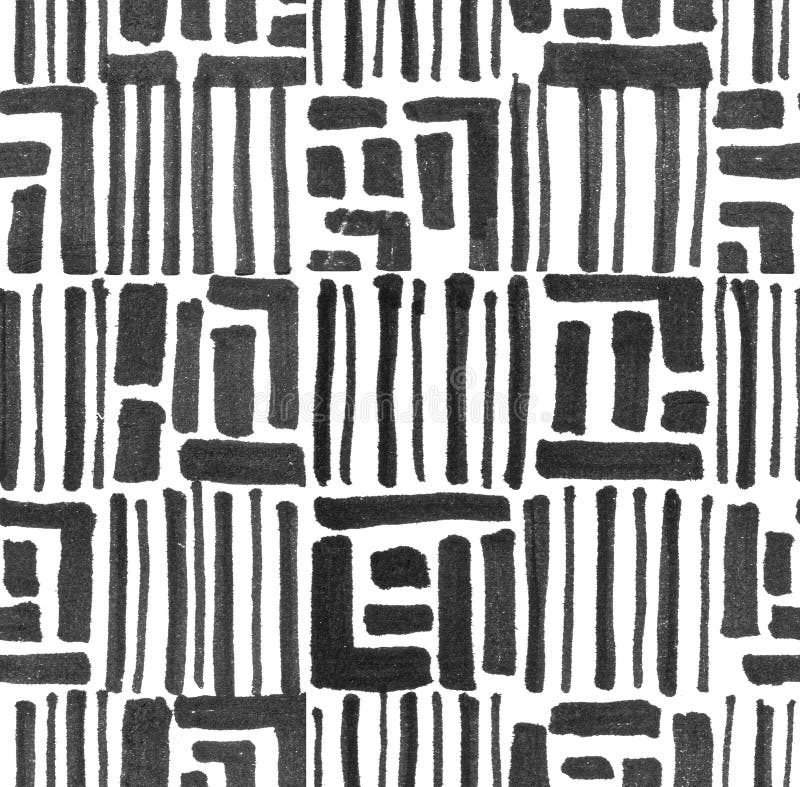 Square Line Marker Hand Made Pattern. Abstract Geometry Seamless ...
