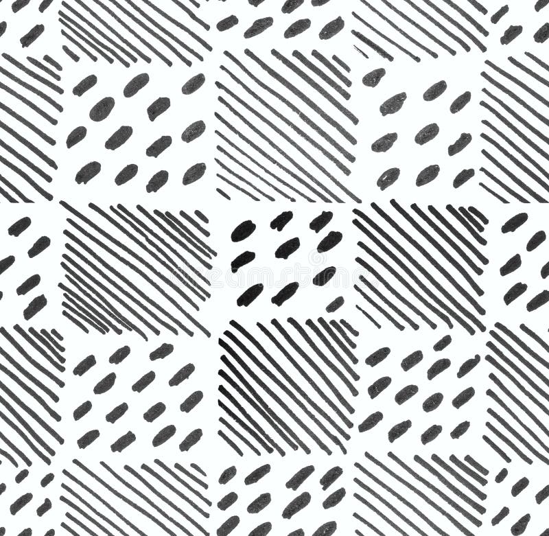 Square Line Marker Hand Made Pattern. Abstract Geometry Seamless ...