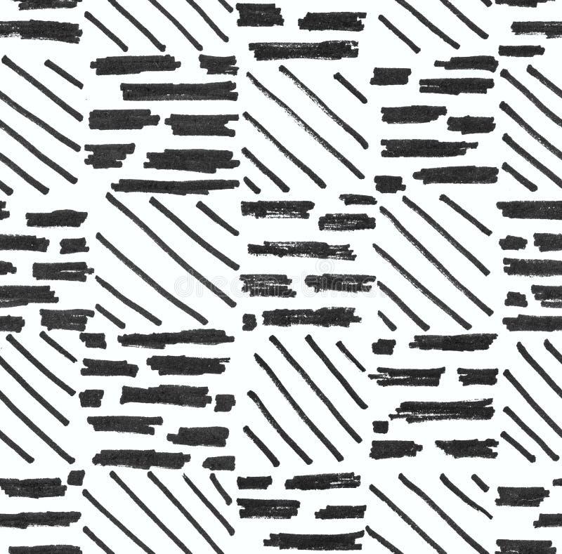 Square Line Marker Hand Made Pattern. Abstract Geometry Seamless ...
