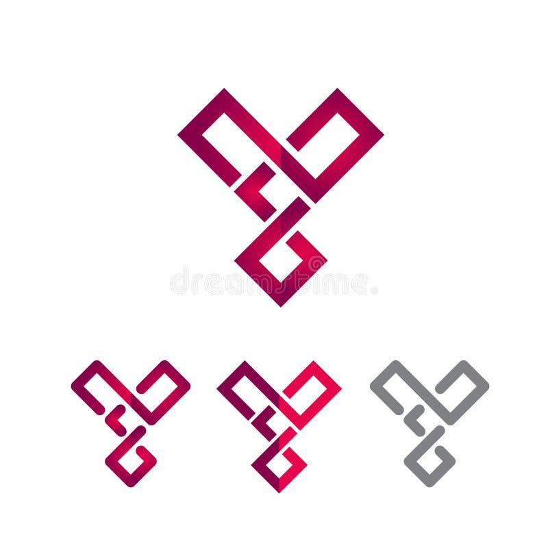 Square Line Y Letter Creative Elegant Modern Logo Stock Vector ...