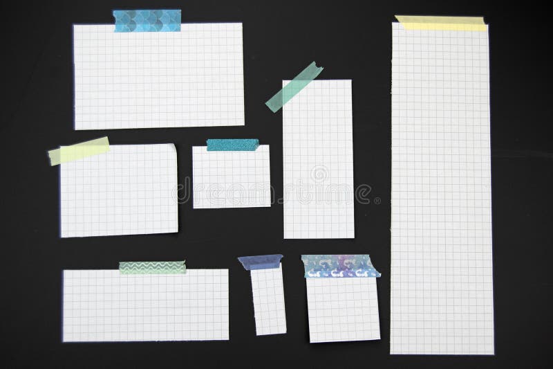 Square Lined Paper on Ring Bound Book Stock Image - Image of black ...