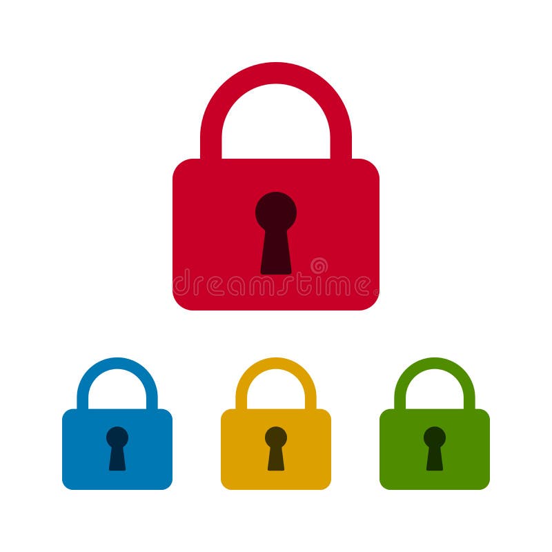Square lock icons stock illustration. Illustration of accessibility ...