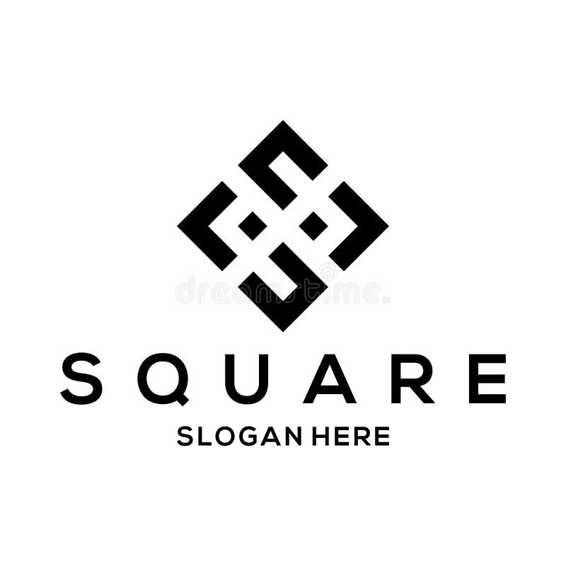 2 square logo concept stock vector. Illustration of brand - 146663569