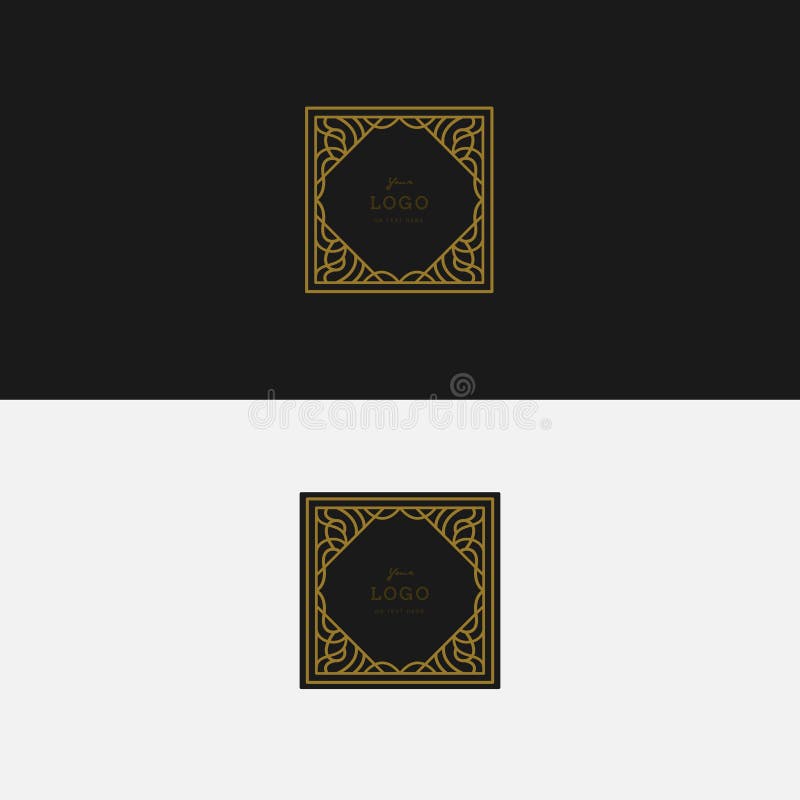 Square Logo Frame for Your Vector Element Stock Vector - Illustration ...