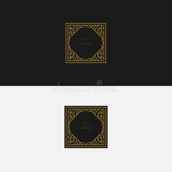Square Logo Frame for Your Vector Element Stock Vector - Illustration ...