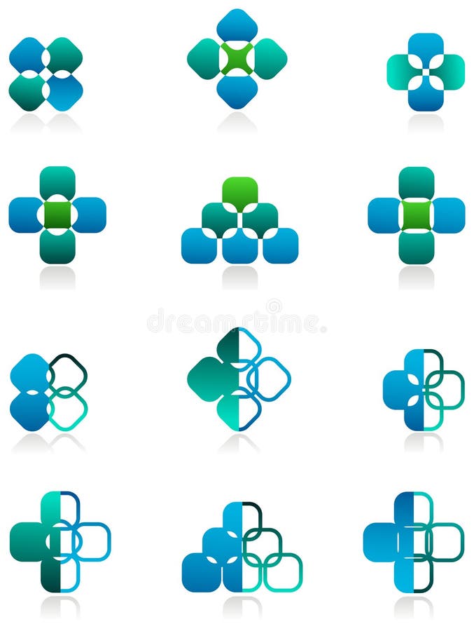 Square logo set stock vector. Illustration of abstract - 46433565