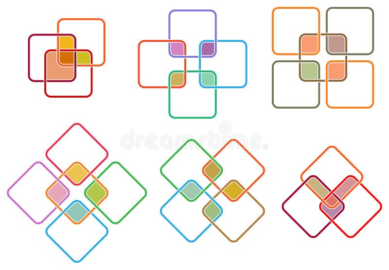 Square logo set stock vector. Illustration of design - 40111062