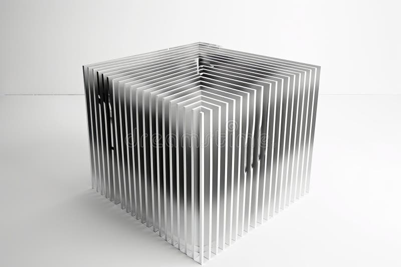 Square Made of Close Vertical Lines, Appearing To Rise from Ground ...