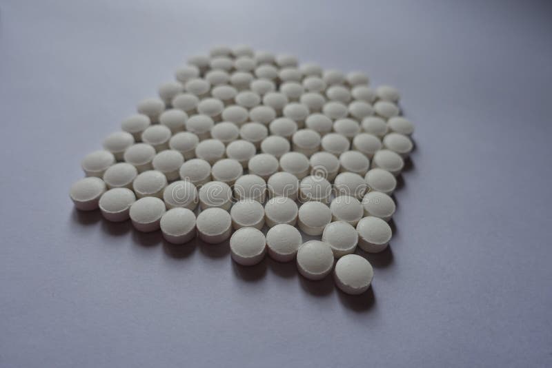 Square Made of Small White Tablets of Vitamin K Stock Photo - Image of ...