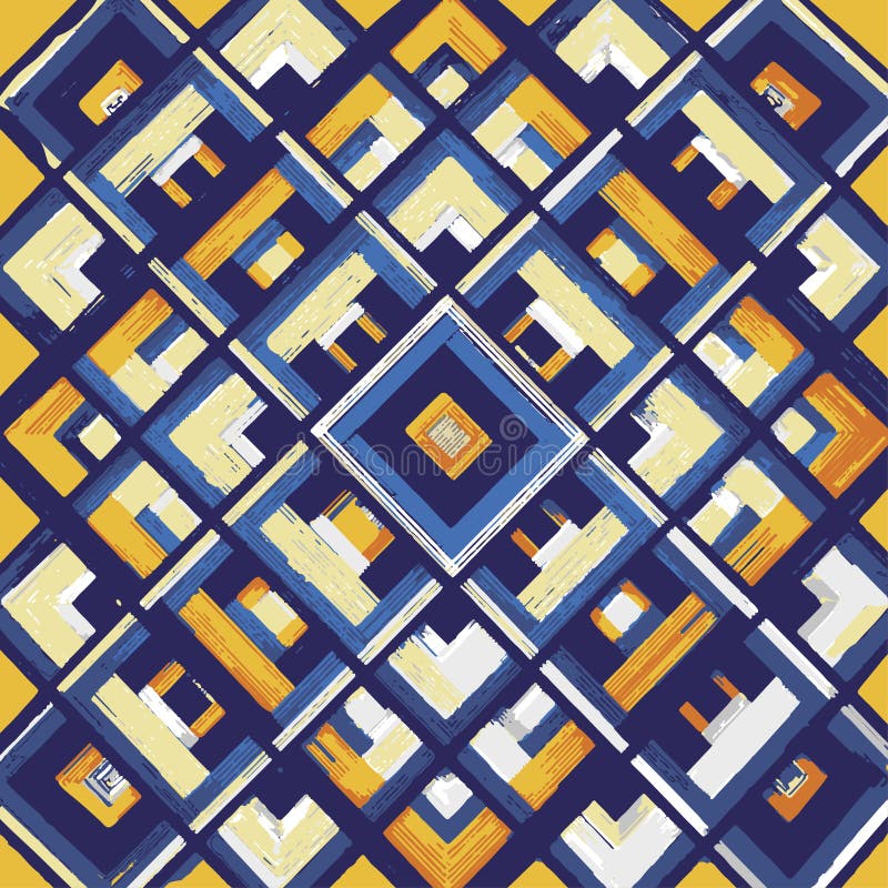 Square, Mandala, Hand Drawn Vector Pattern. N Stock Vector ...