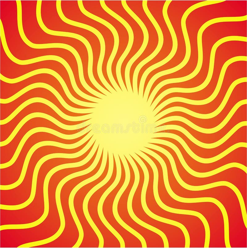 Square Mandala in Yellow-red Tonality with the Sun Sign in the Center ...