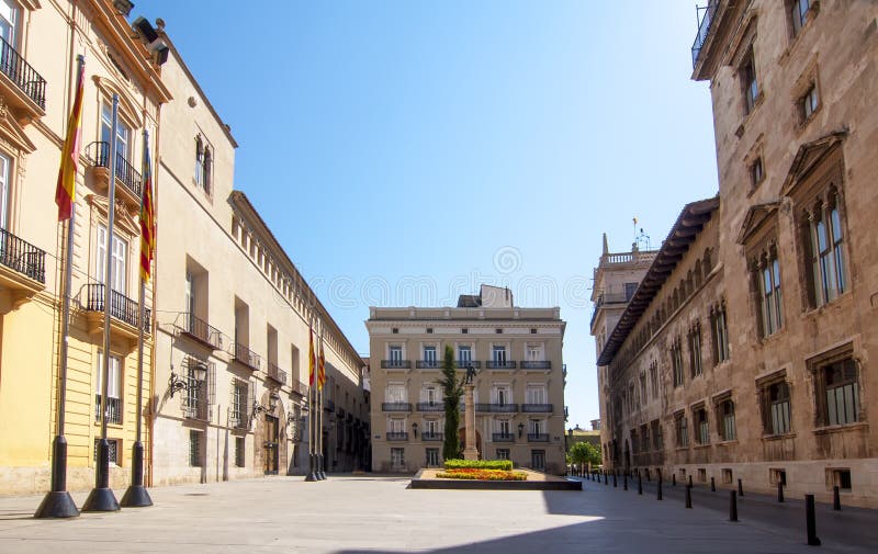 Square Manises in Valencia,Spain Stock Photo - Image of tourism, travel ...