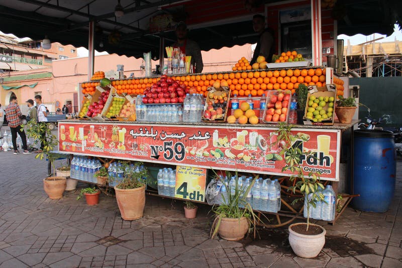 Orange Sellers. Djemaa El Fna Square. Marrakesh. Morocco Editorial ...