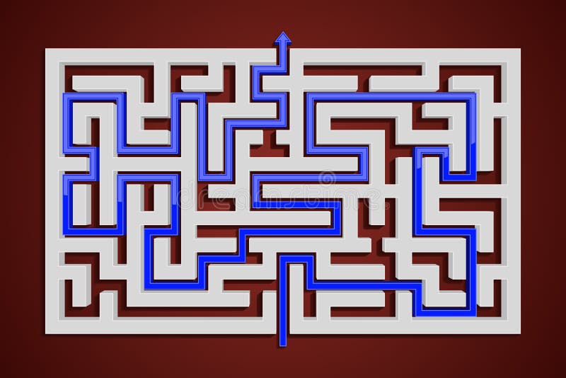 Maze Blue And Business Leaders Ideas, Traps And Backgrounds Stock ...