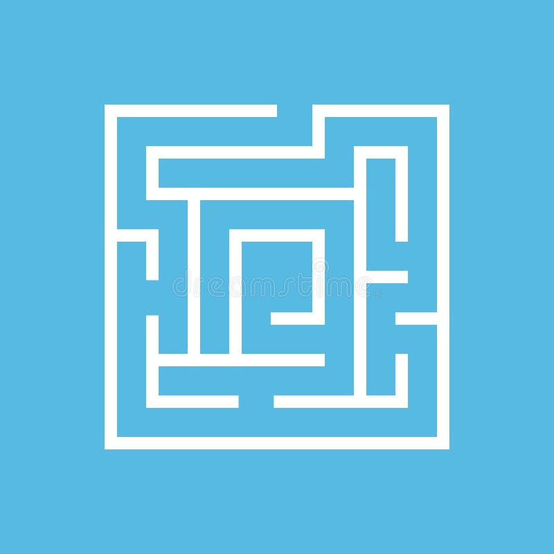 Square Maze Labyrinth Game for Kids. Logic Conundrum with Candy. Three ...