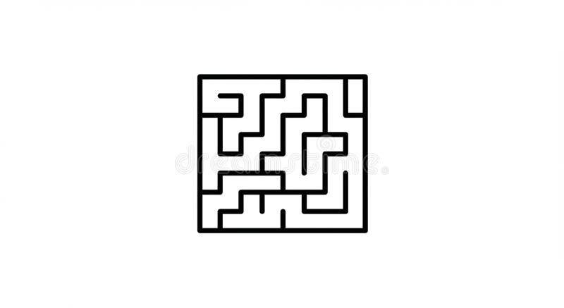 Black Square Labyrinth Lines Stock Illustrations – 1,112 Black Square ...