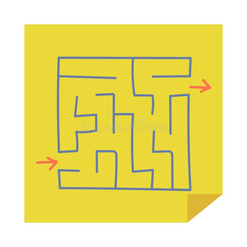 Square Maze. Game for Kids. Puzzle for Children. Easy Level of ...