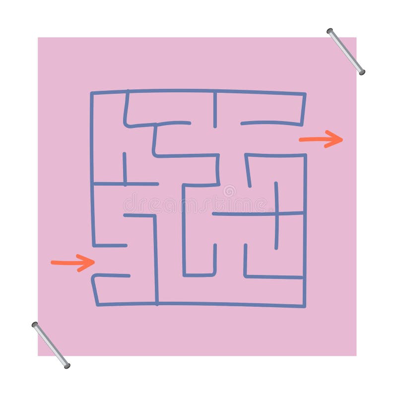 Square Maze. Game for Kids. Puzzle for Children. Easy Level of ...