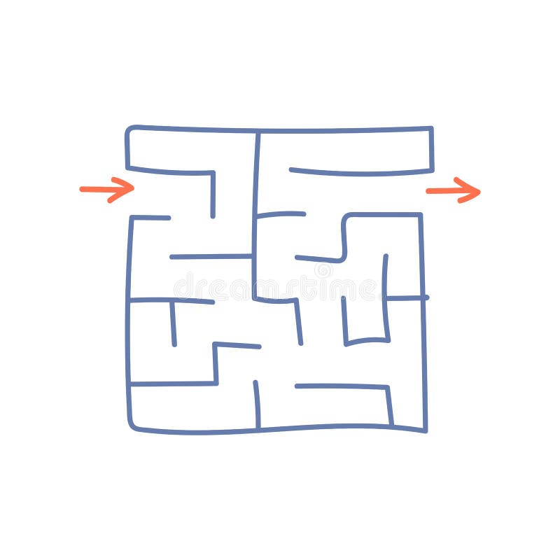 Square Maze. Game for Kids. Puzzle for Children. Easy Level of ...