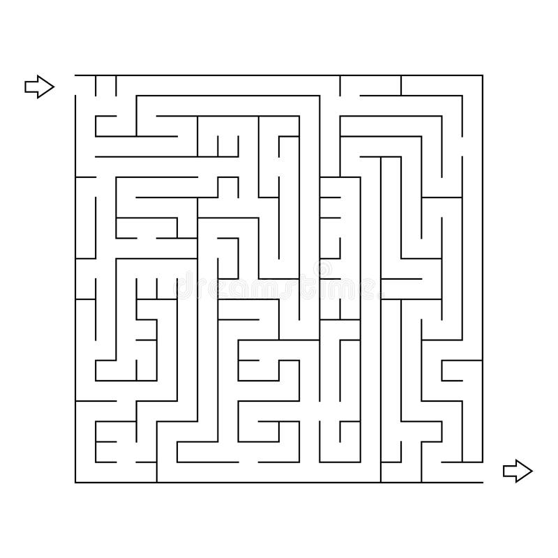 Square maze, vector stock vector. Illustration of leisure - 264066957