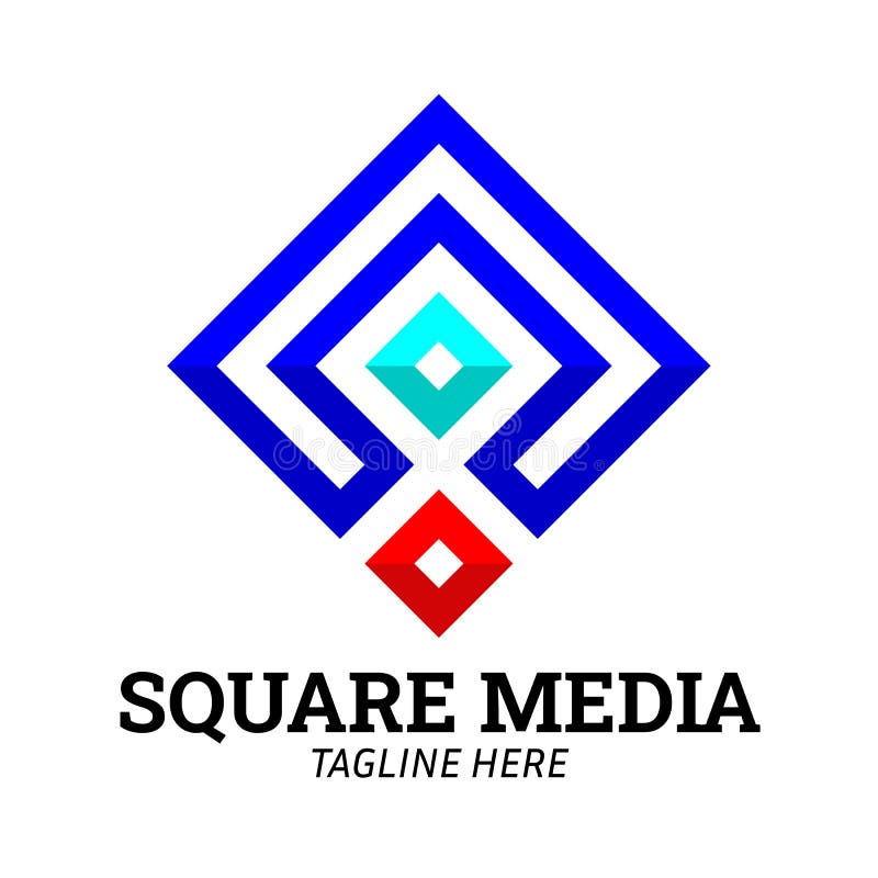 Square Media Logo Creative Design Template. Graphic Symbol for ...