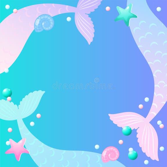 Under the sea frame stock vector. Illustration of girl - 254534675