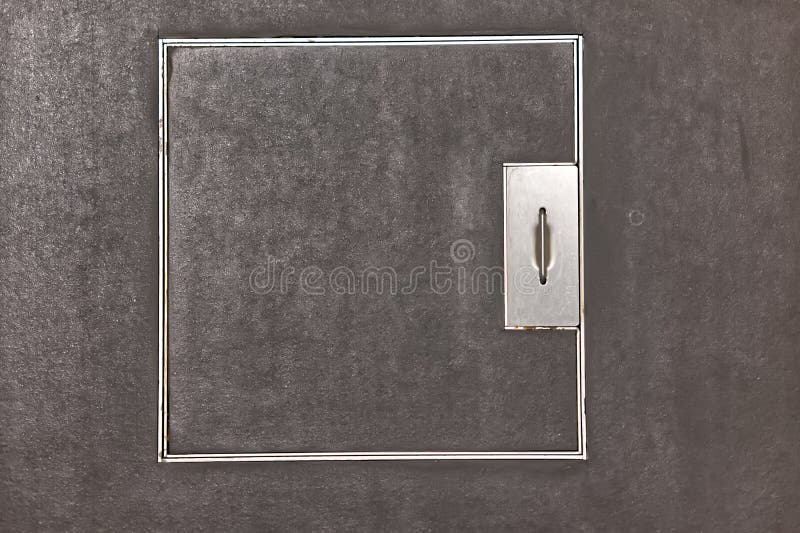 Square Metal Access Panel with Latch Stock Image - Image of person ...