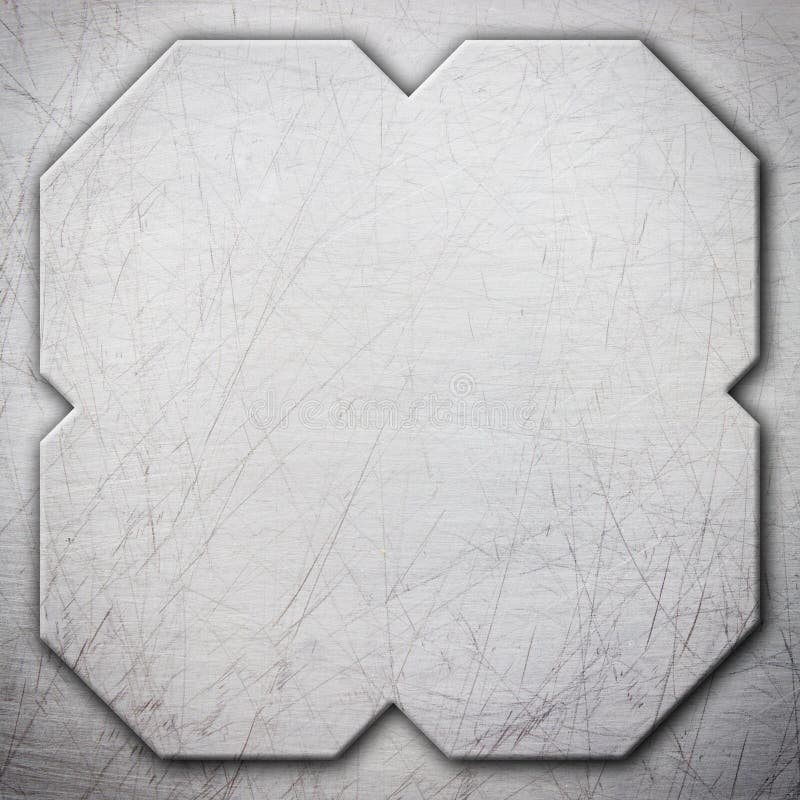 Square Metal Frame, Steel Plate for Background Stock Illustration ...