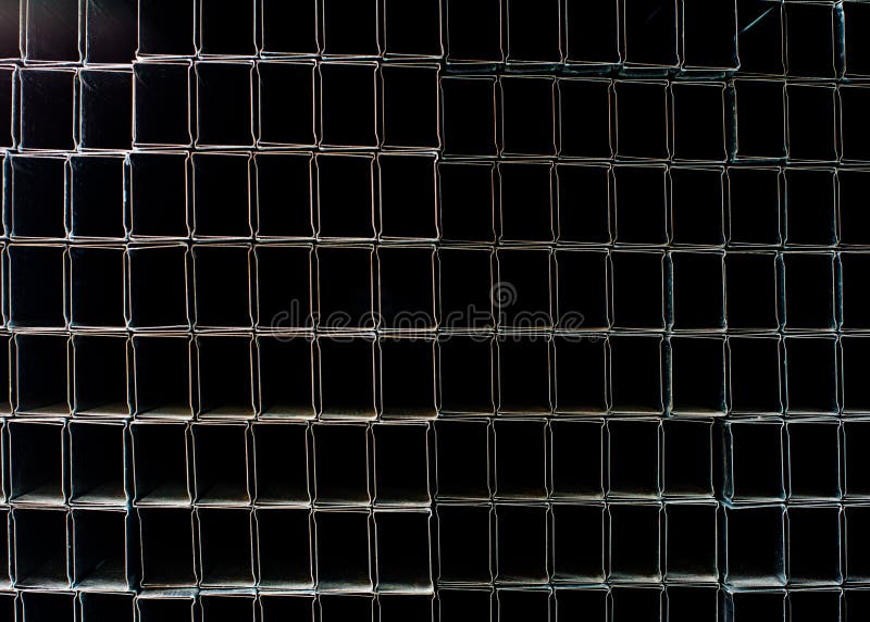 Square Metal pipes stock photo. Image of wall, stacked - 37149232