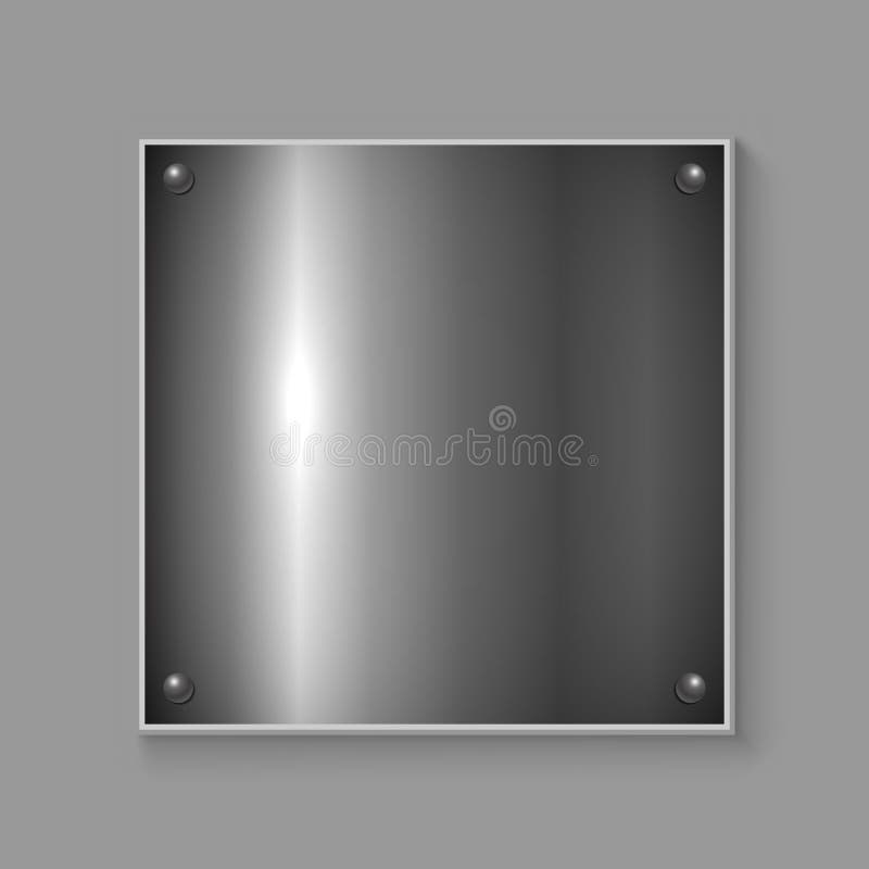 Silver Square Metal Background Stock Vector - Illustration of ...