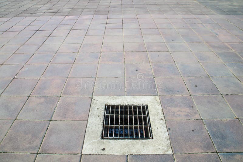 Square Storm Drain in Gavel Road Stock Photo - Image of korea, pipe ...