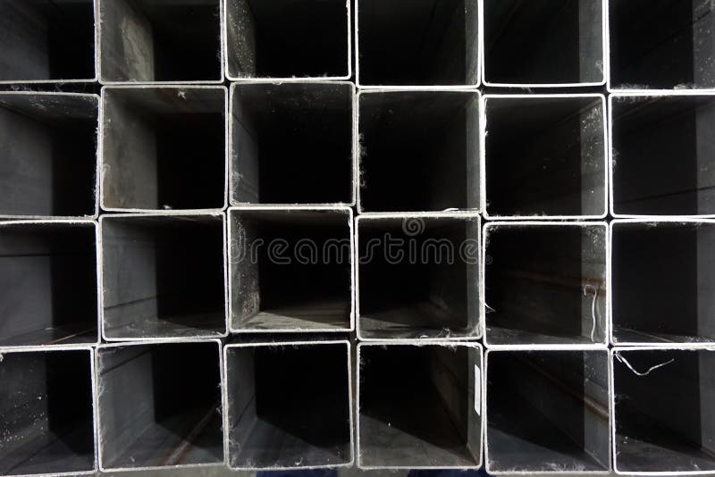 Square metal tube stock image. Image of shiny, metallic - 76163895