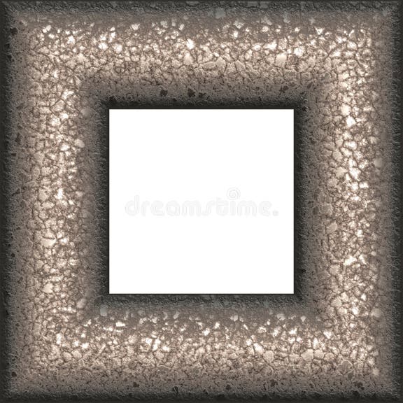 Square Metallic Frame with Ornament Stock Illustration - Illustration ...