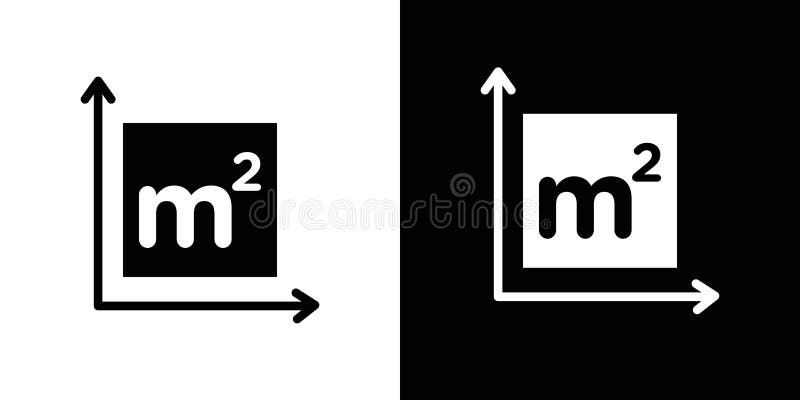 Square Meter Icon Isolated Flat Vector in Outline Stock Vector ...