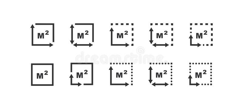 Square Meter Icon. M2 Illustration Symbol Stock Vector - Illustration ...