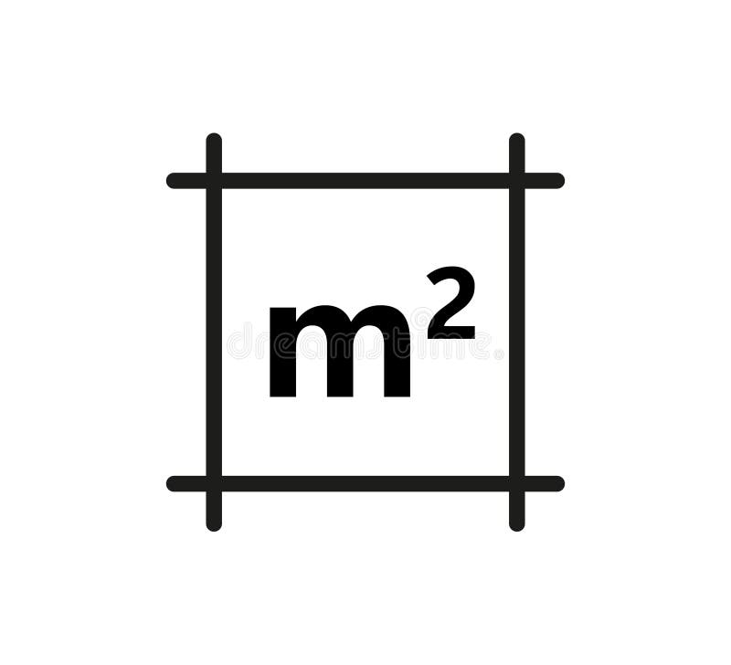 Square Meter Icon M2 Sign Flat Area In Square Metres Measuring Land Area Icon Place