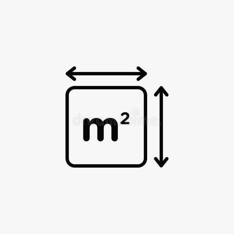 Square Meterline in Thin Line Black Color. Flat Simple Vector Symbols ...